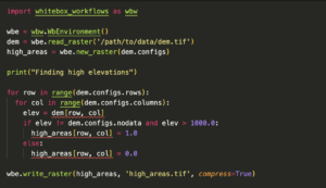 Geoprocessing with Whitebox Workflows for Python