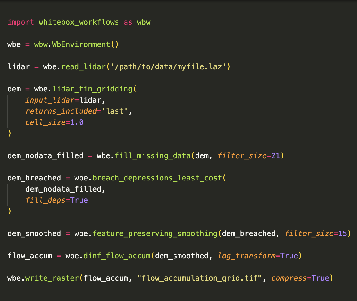 Geoprocessing With Whitebox Workflows For Python